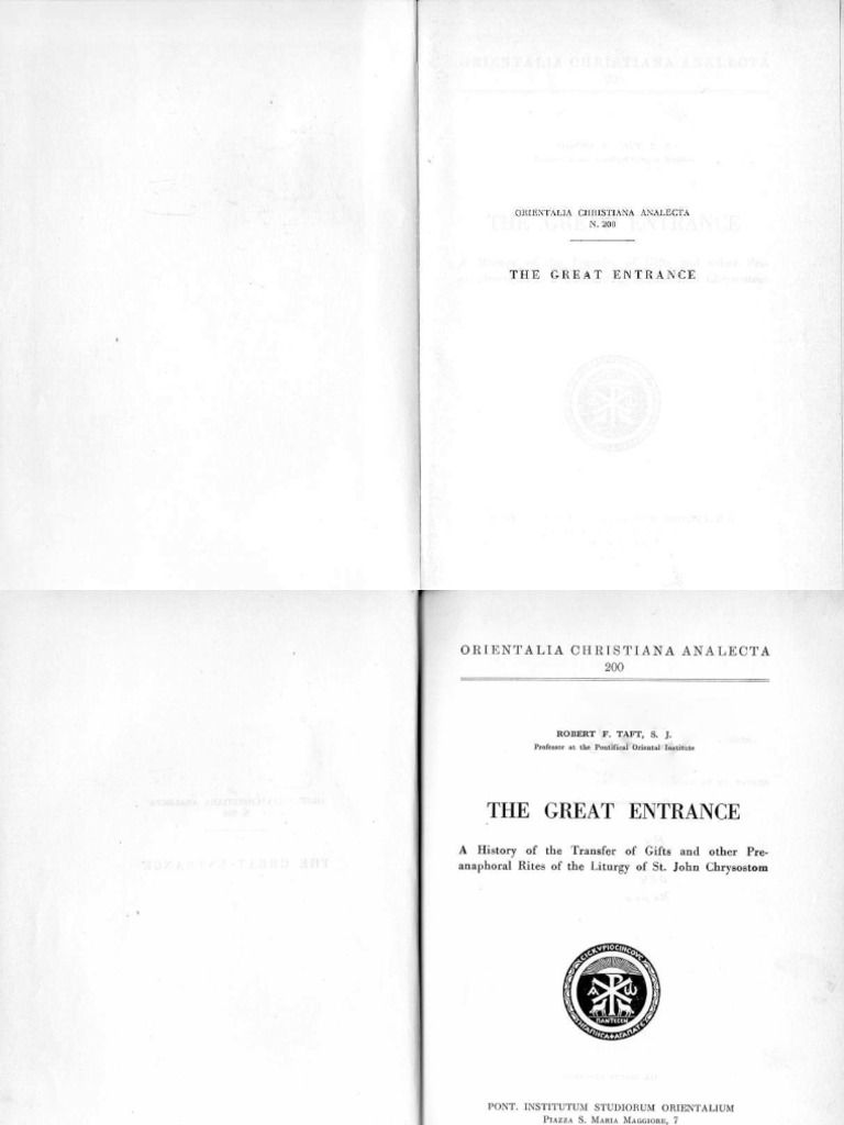 The Great Entrance A History of The Tran | PDF