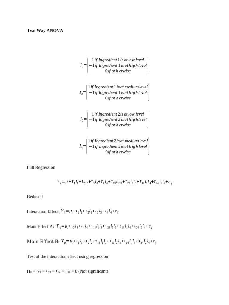 Two Way ANOVA | PDF | Analysis Of Covariance | Multivariate Statistics
