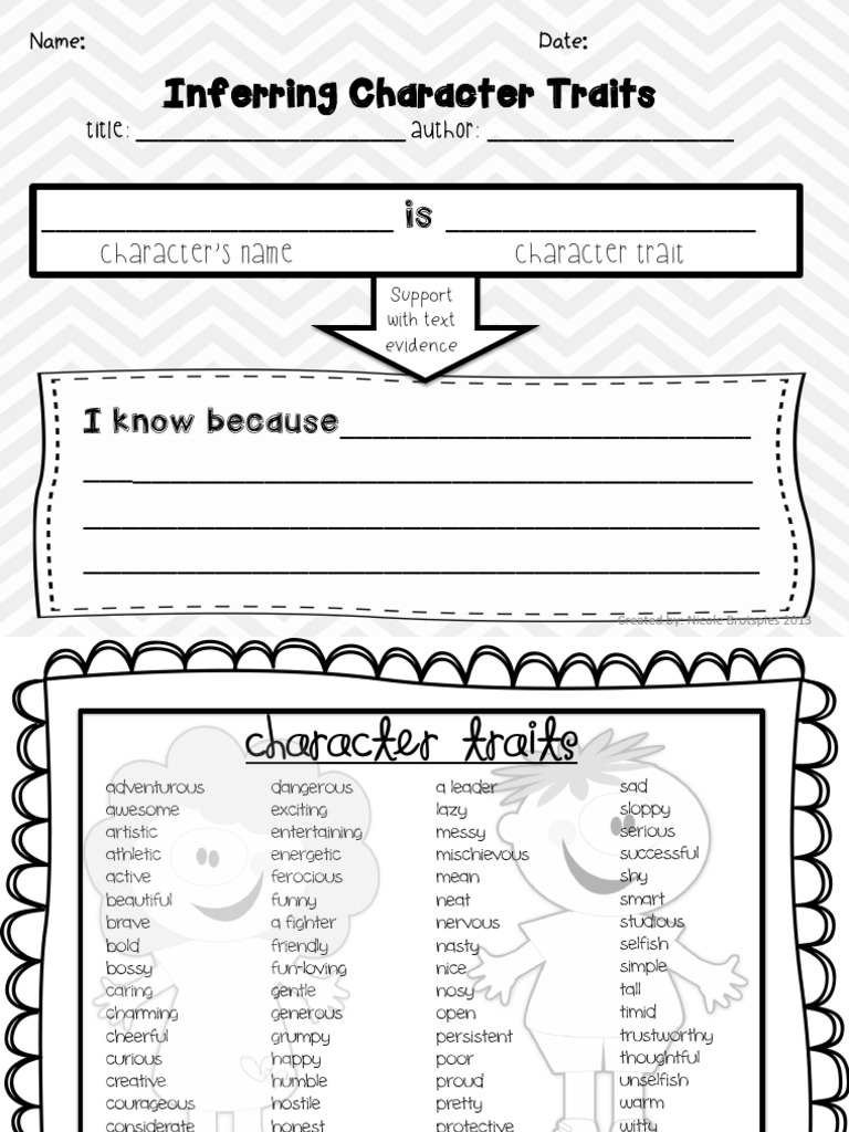 Inferring Character Traits: I Know Because | PDF