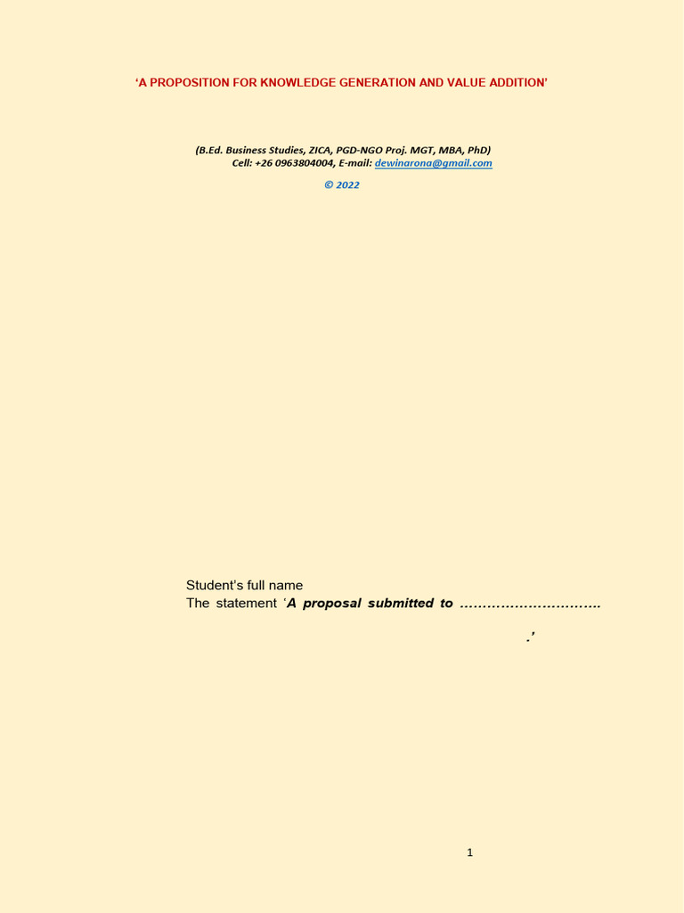 Research Proposal Writing Guide | PDF | Sampling (Statistics) | Theory