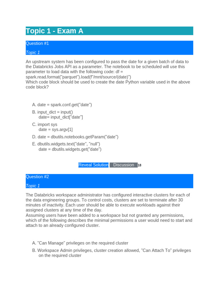 Databricks Data Engg Pro Certification Dumps | PDF | Databases | Apache Spark