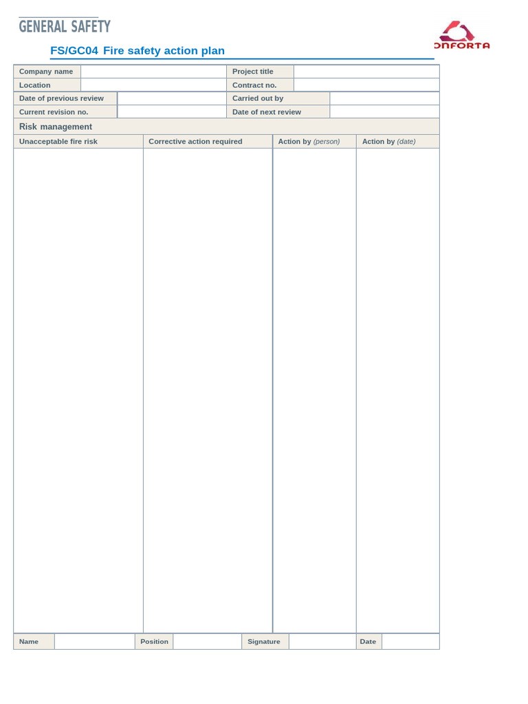 Conf-Gc04 Fire Action Plan | PDF