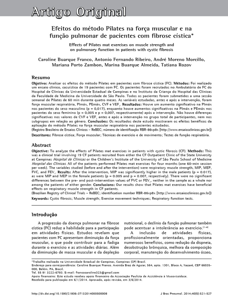 Effects of Pilates Mat Exercises | PDF | Pilates