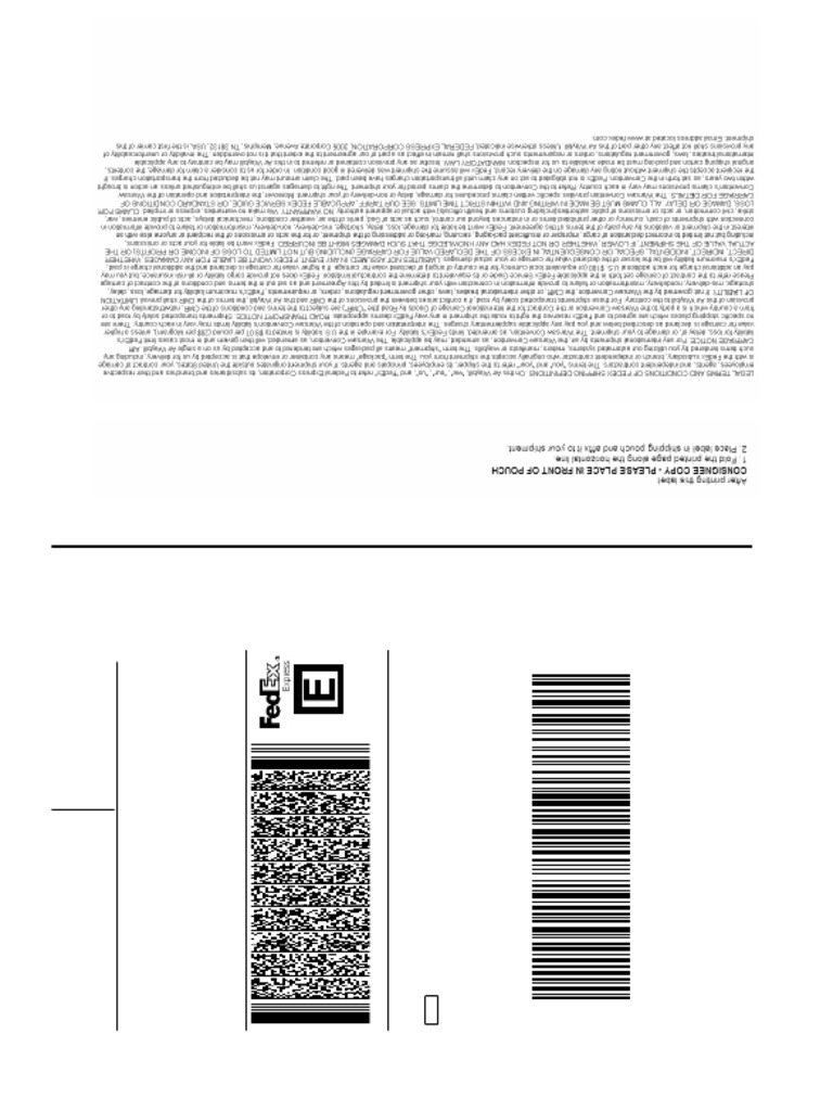 FedEx Shipping Label Sample | PDF | Fed Ex