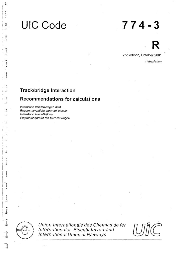 UIC 774 3 Code For Track Rail Interaction | PDF