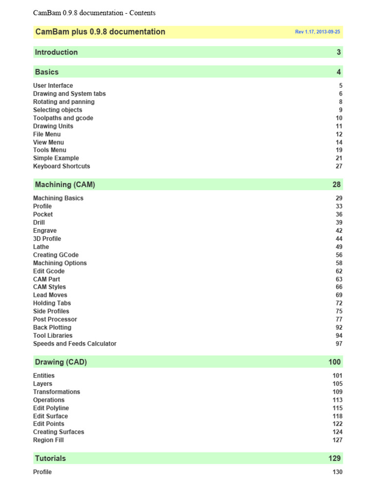CamBam-0 9 8N | PDF | Window (Computing) | Machining