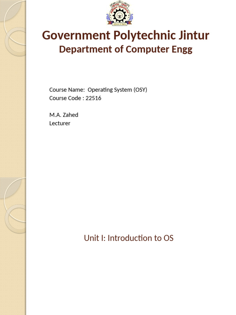 Unit 1 OS | PDF | Computer Data Storage | Process (Computing)