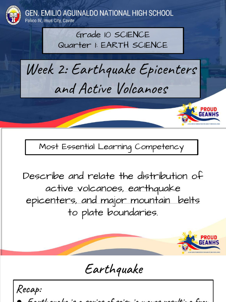 G10-EARTH-SCIENCE_week-2 | PDF | Earthquakes | Volcano