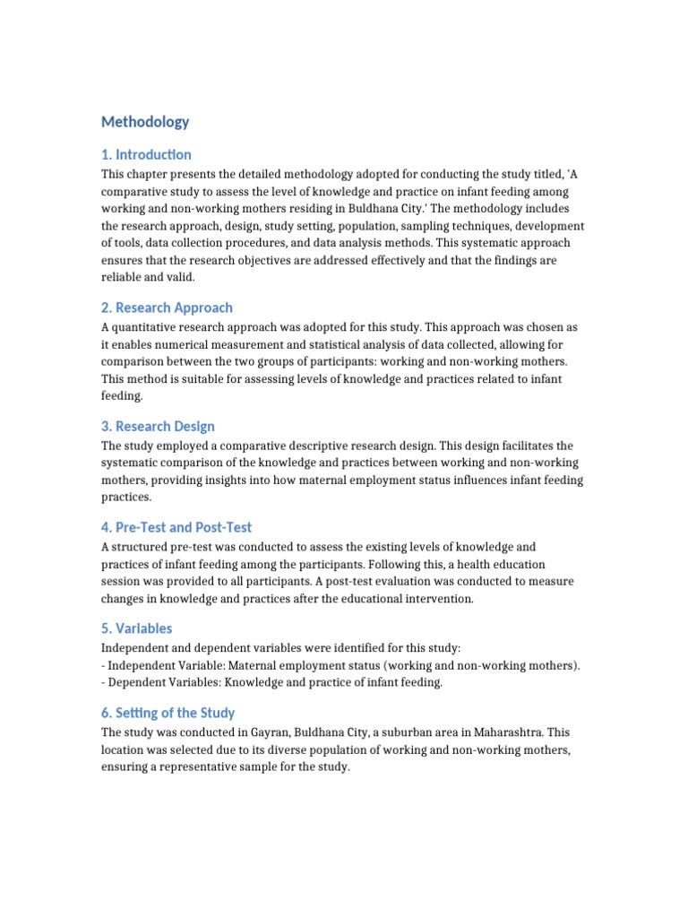 Methodology Chapter With Graphs | PDF | Methodology | Statistics