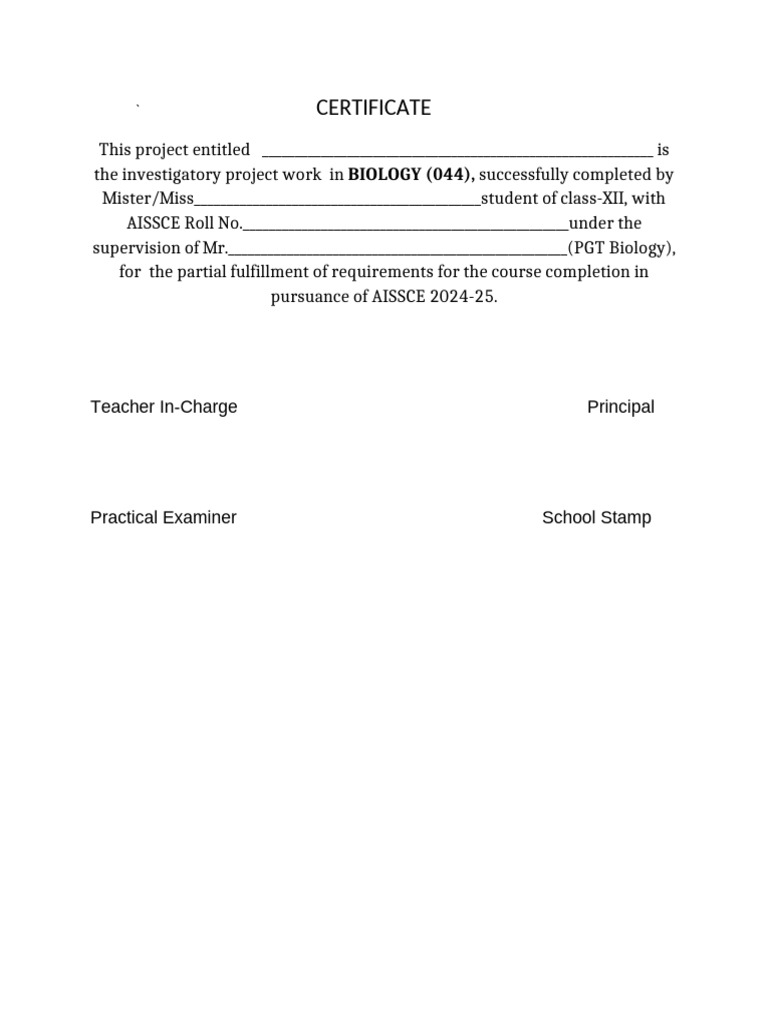 Practical Exam CERTIFICATE | PDF