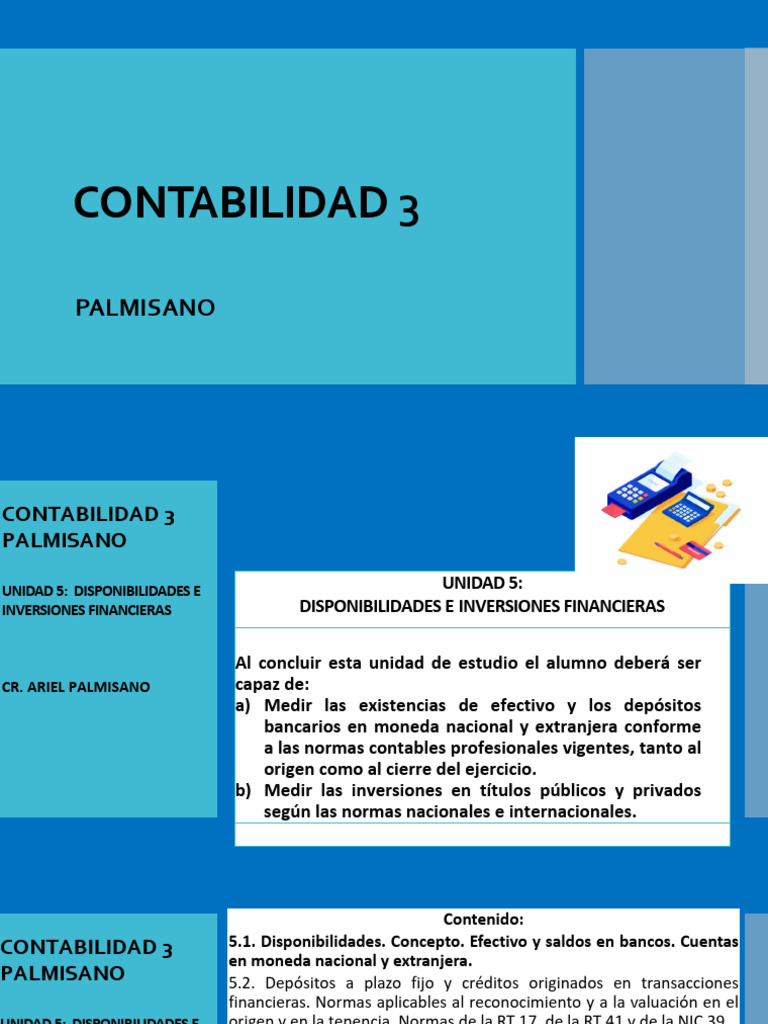 Contabilidad 3 Palmisano Unidad 5 2022 | PDF | Contabilidad | Bancos
