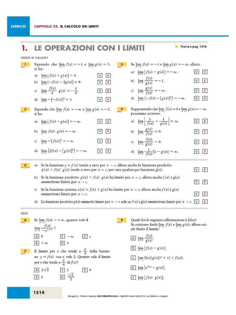 Calcolo Limiti Esercizi | PDF