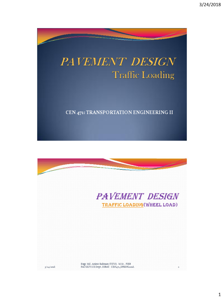 Traffic Loading - PAVEMENT DESIGN | PDF | Road Surface | Traffic