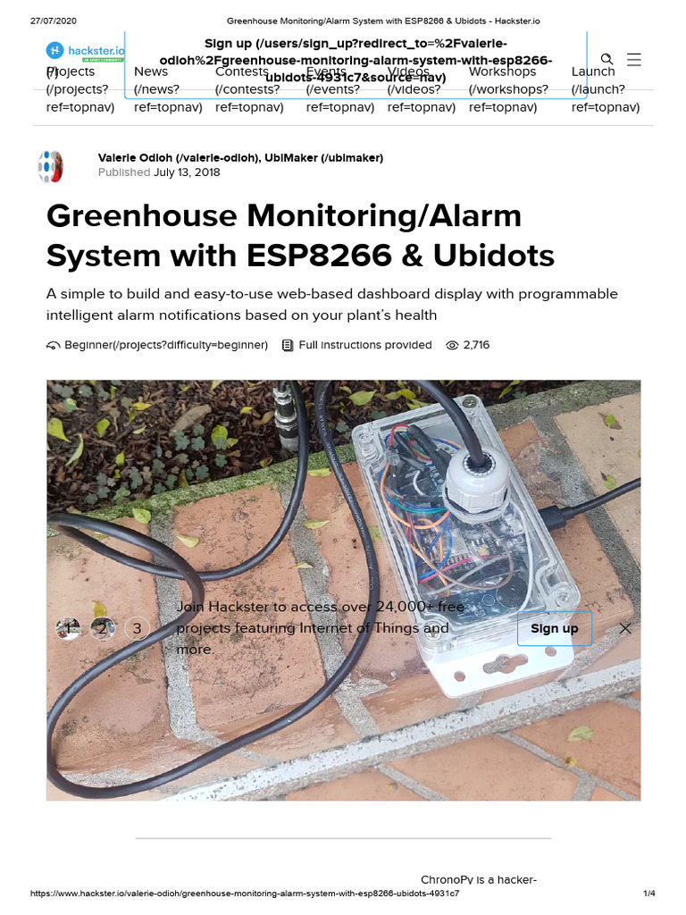 Greenhouse Monitoring_Alarm System with ESP8266 & Ubidots - Hackster.io ...