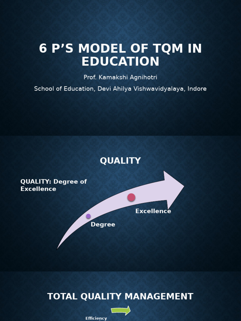 6P's Model of TQM in Education | PDF