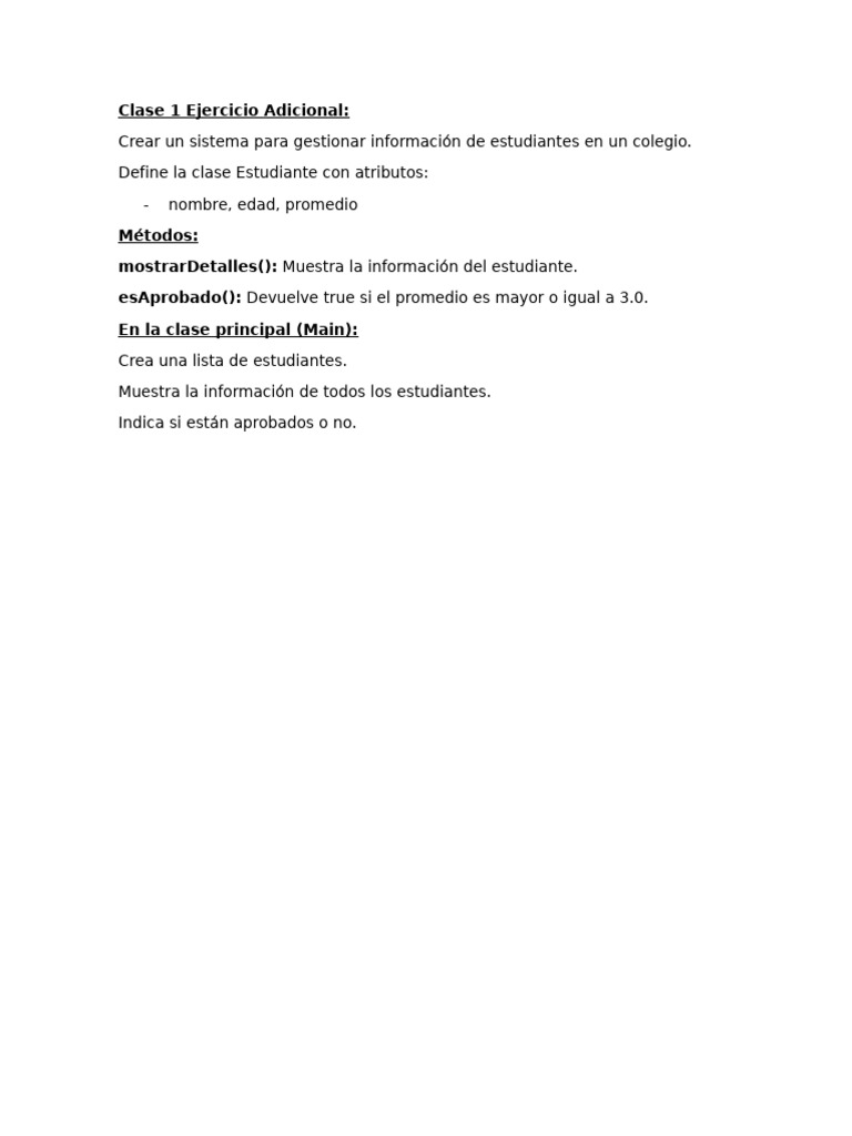 Clase 1 Ejercicio Adicional | PDF