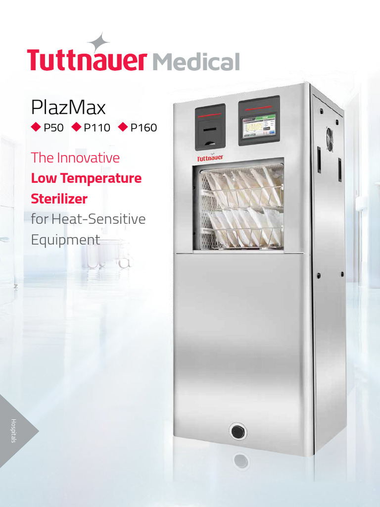 Tuttnauer Plazmax Plasma Setriliser | PDF | Sterilization (Microbiology) | Hydrogen Peroxide