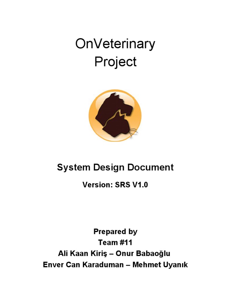 OnVeterinary Project System Design Document | PDF | Veterinary ...