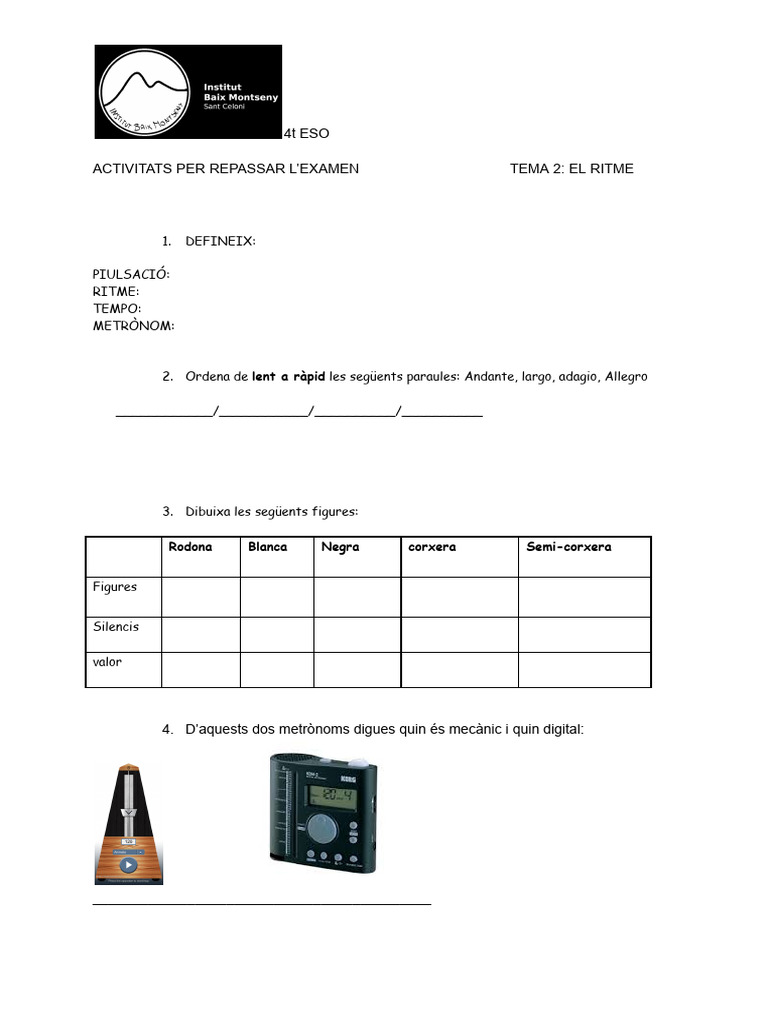 Còpia de Activitats Tema 2 - 4T ESO | PDF