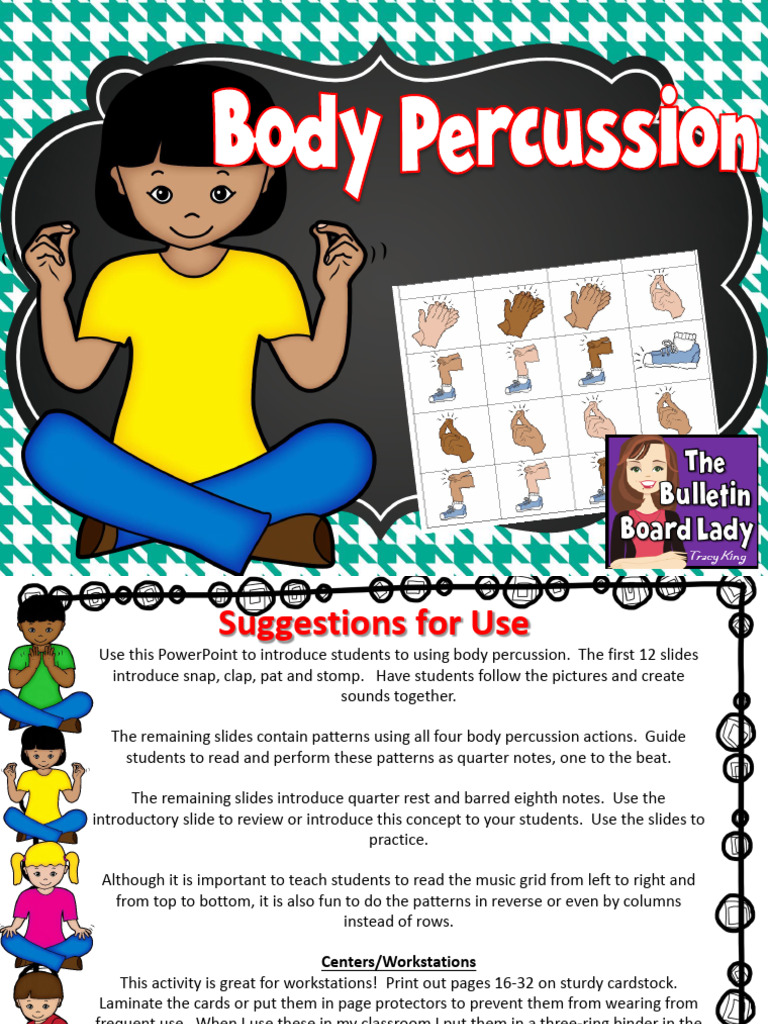 Body Percussion Presentation by Tracy King | PDF | All Rights Reserved ...