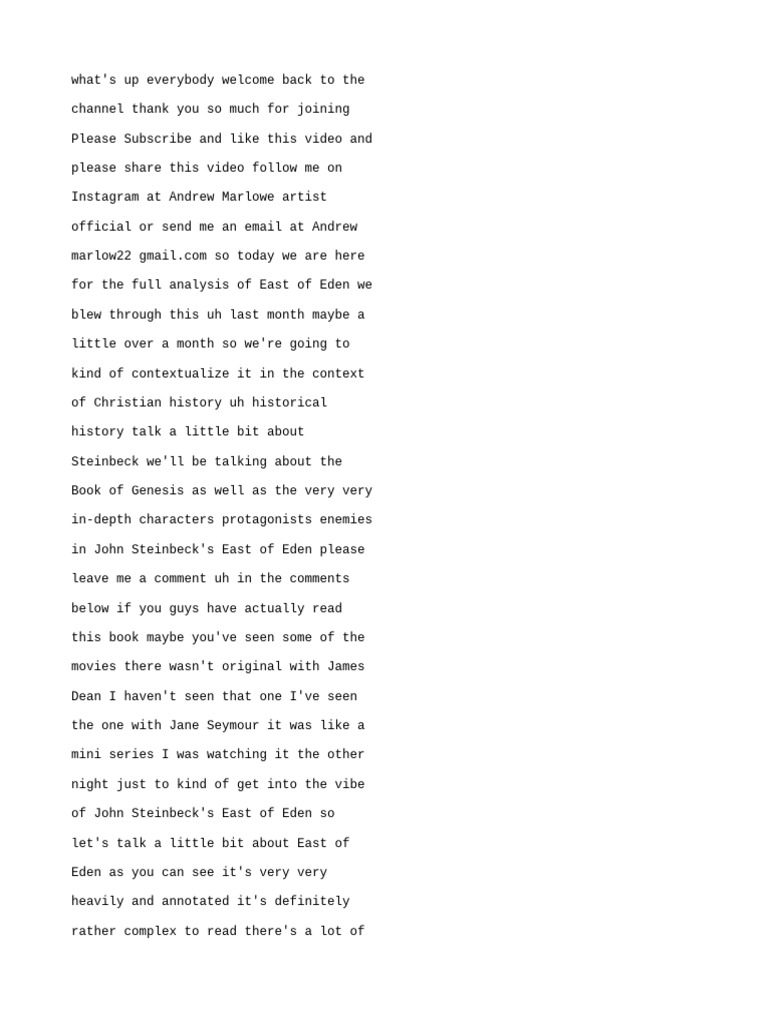 (English (Auto-Generated) ) East of Eden - An Esoteric Analysis Part 1 ...