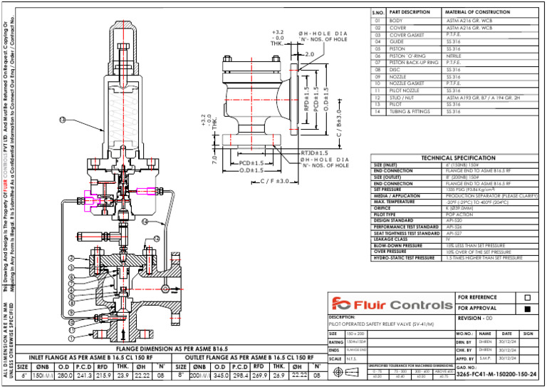 Pilot Operated Safety Relief Valve | PDF | Gas Technologies | Plumbing
