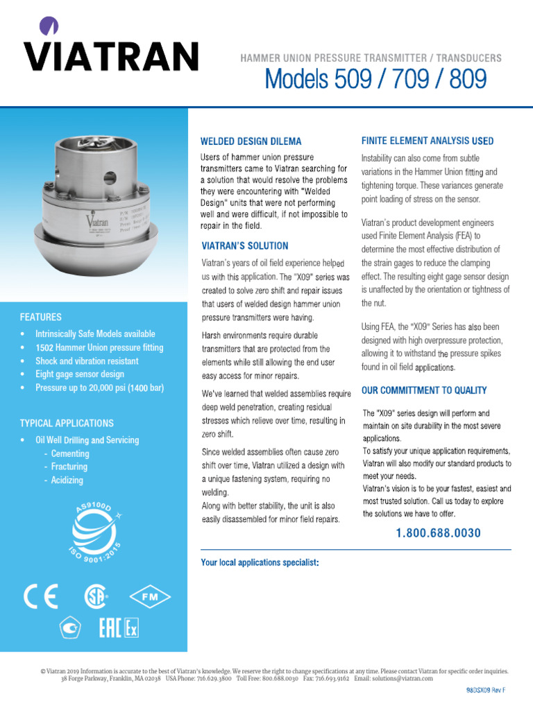 Viatran Pressure Transmitter Overview | PDF | Power Supply | Electronic ...
