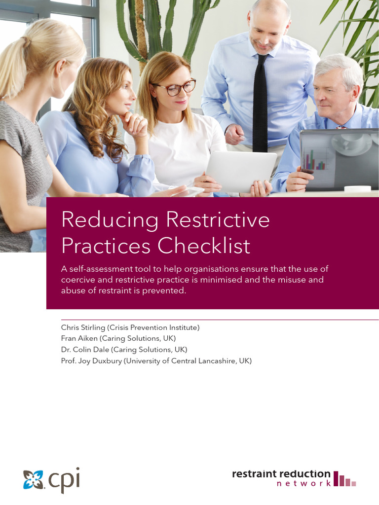 Reducing Restrictive Practices Checklist | PDF | Psychiatry | Risk