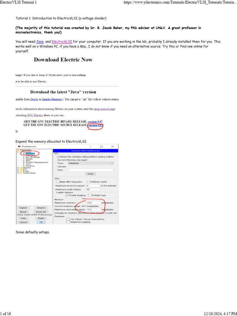 ElectricVLSI Tutorial 1 | PDF | Spice | Electronic Engineering