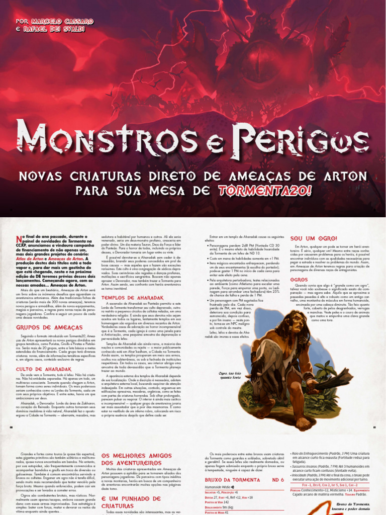 Novas Ameaças de Arton para Tormenta20 | PDF