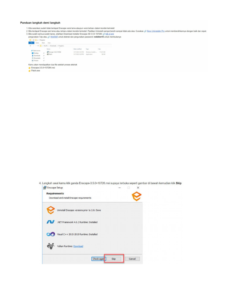 Cara Install Lumion 12 Dan Enscape 3D 3.5 | PDF