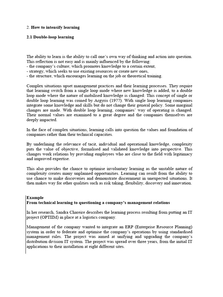 AUGER Pascale Managing in Complexity Chapter7 Part2 en | PDF ...