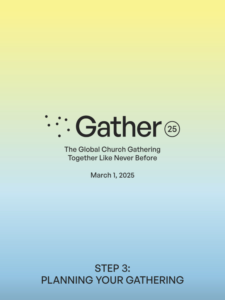 Planning Your Church Gathering | PDF | Jesus | Prayer