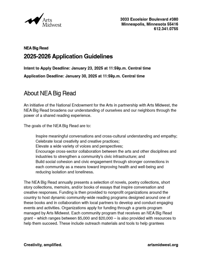 Big Read Guidelines 25 26 Final | PDF | Expense | Accessibility