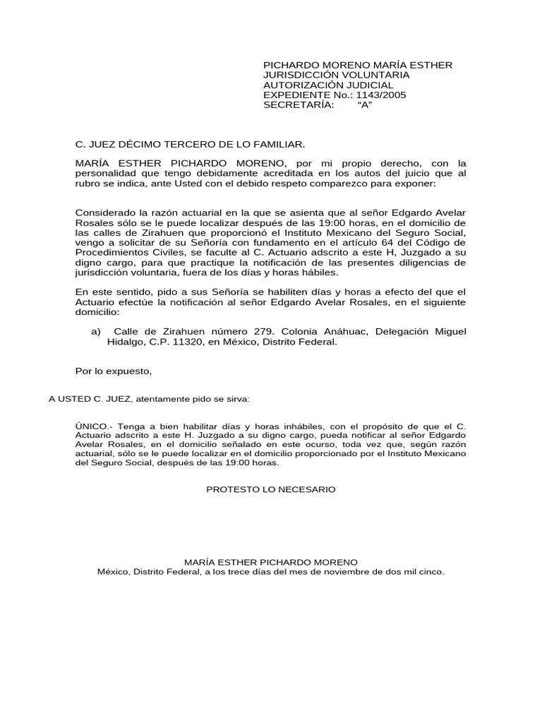 Solicitud Habilitar Días y Horas | PDF