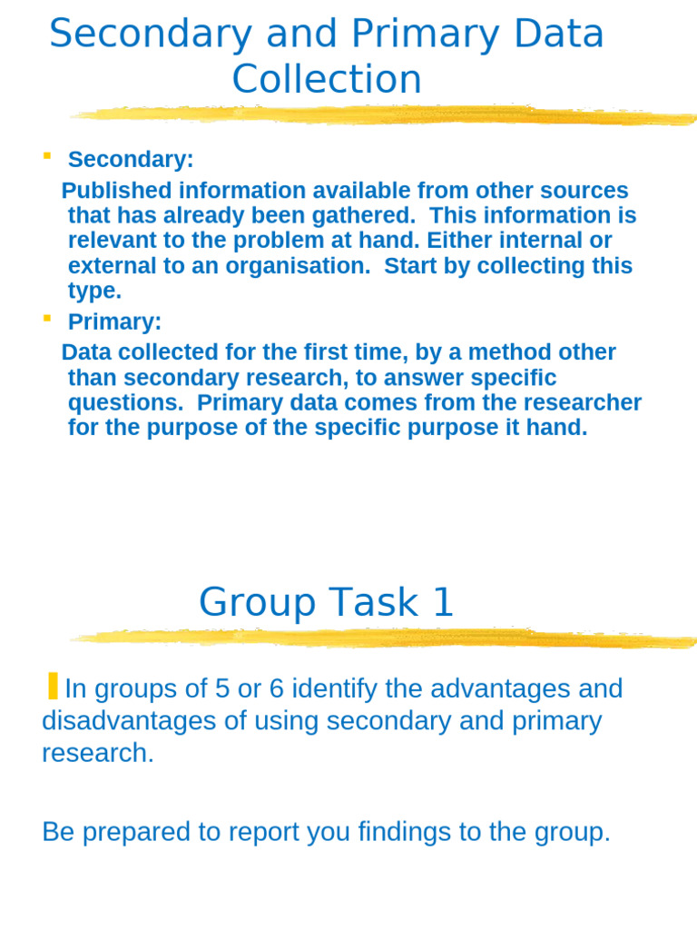 Primary vs. Secondary Research Data Collection | PDF | Survey ...