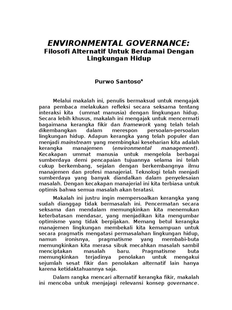 Good Environmental Governance 2 | PDF | Sains & Matematika