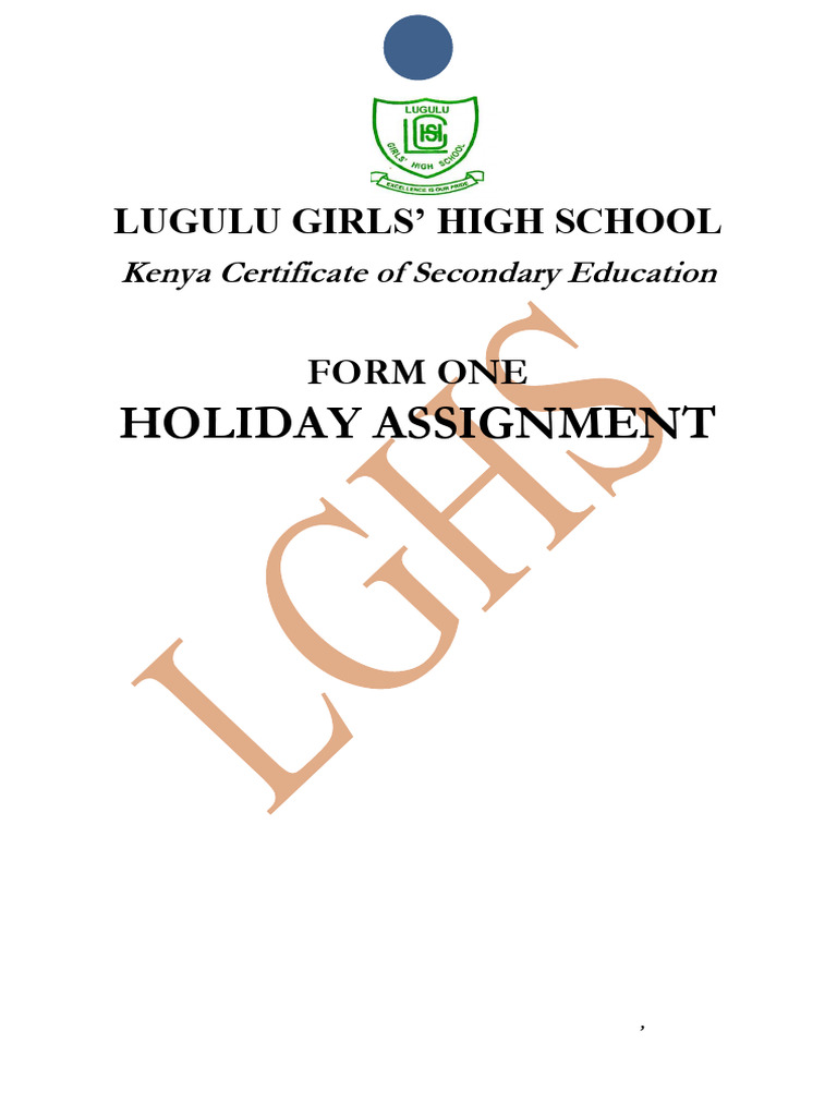 Form 1 Math Holiday Assignment Pdf Circle Angle