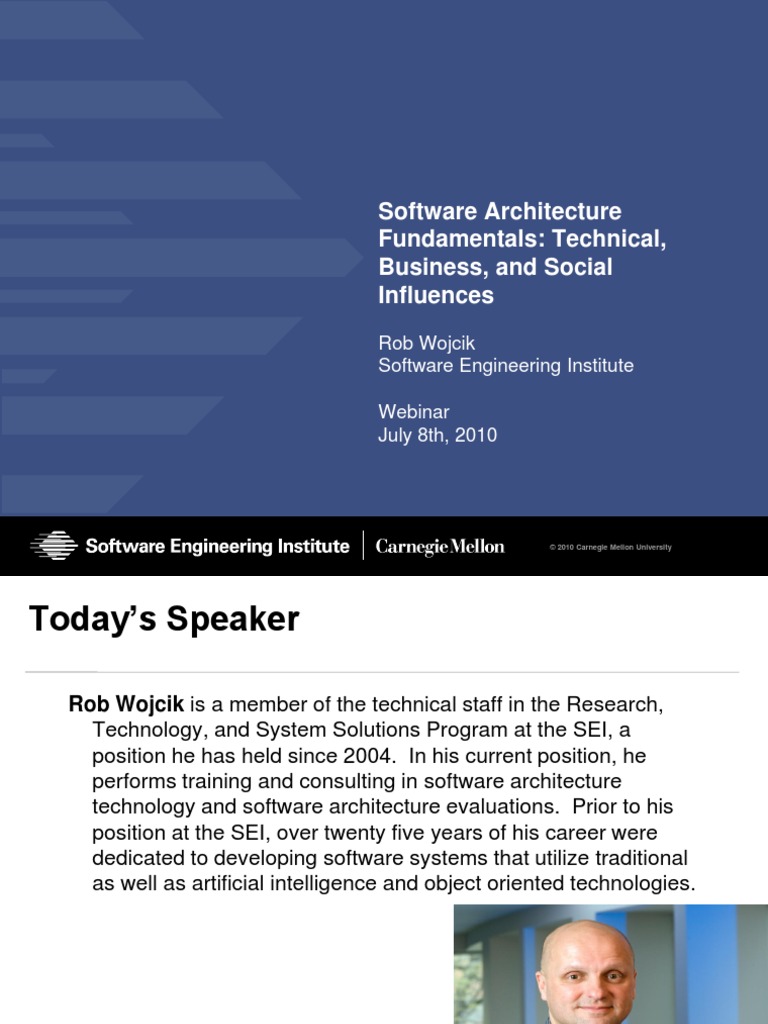 Sei Software Architecture Fundamentals Presentation | PDF | Software ...