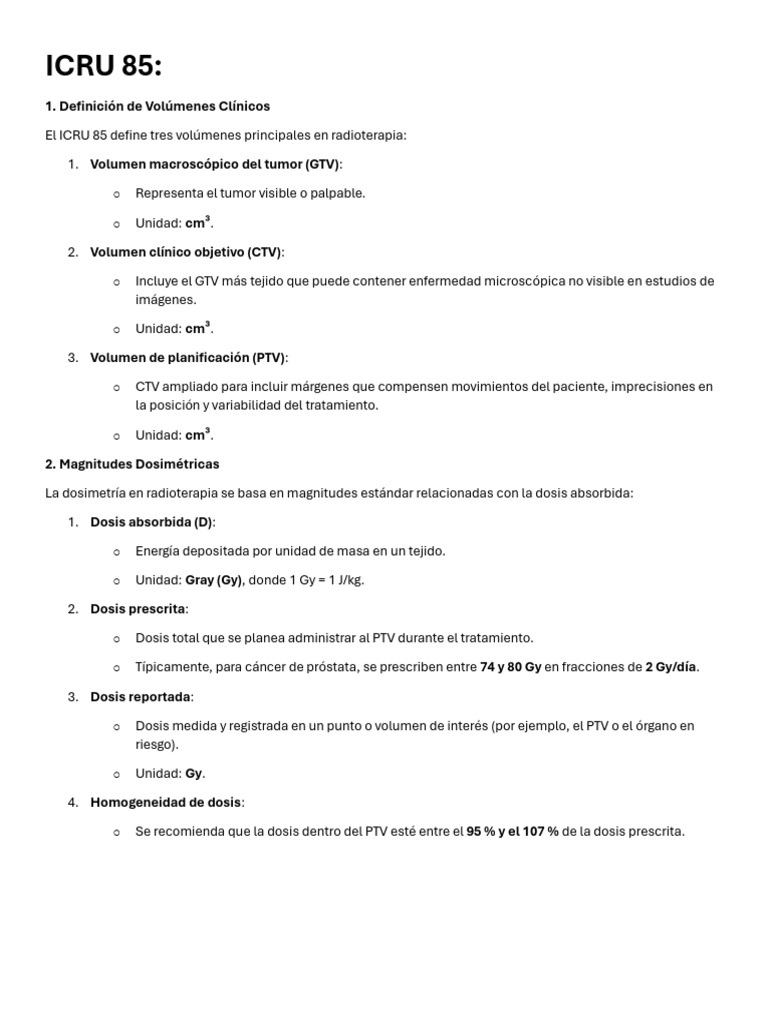ICRU 85 y 90 | PDF | Terapia de radiación | Dosimetría