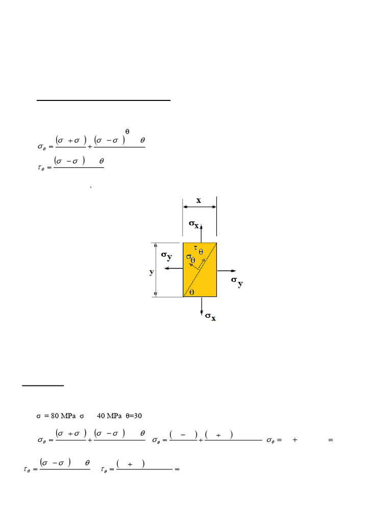 Tutorial On Principal Stresses Worked Examples | PDF | Stress (Mechanics) | Materials Science