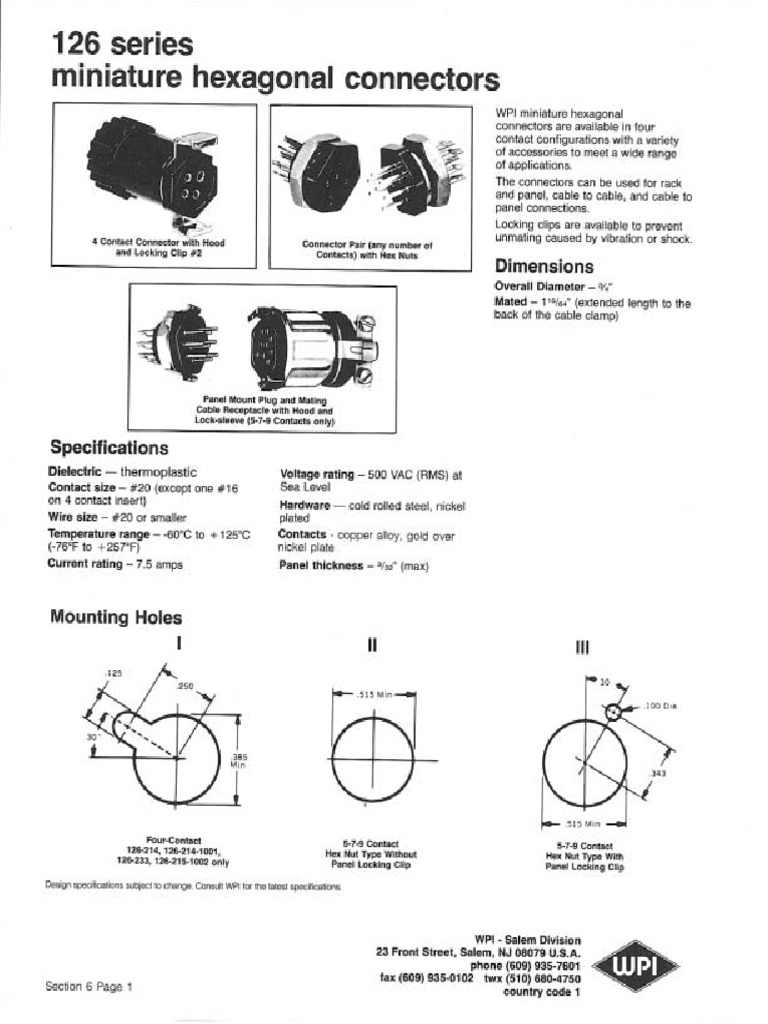 Amphenol 126 Series | PDF