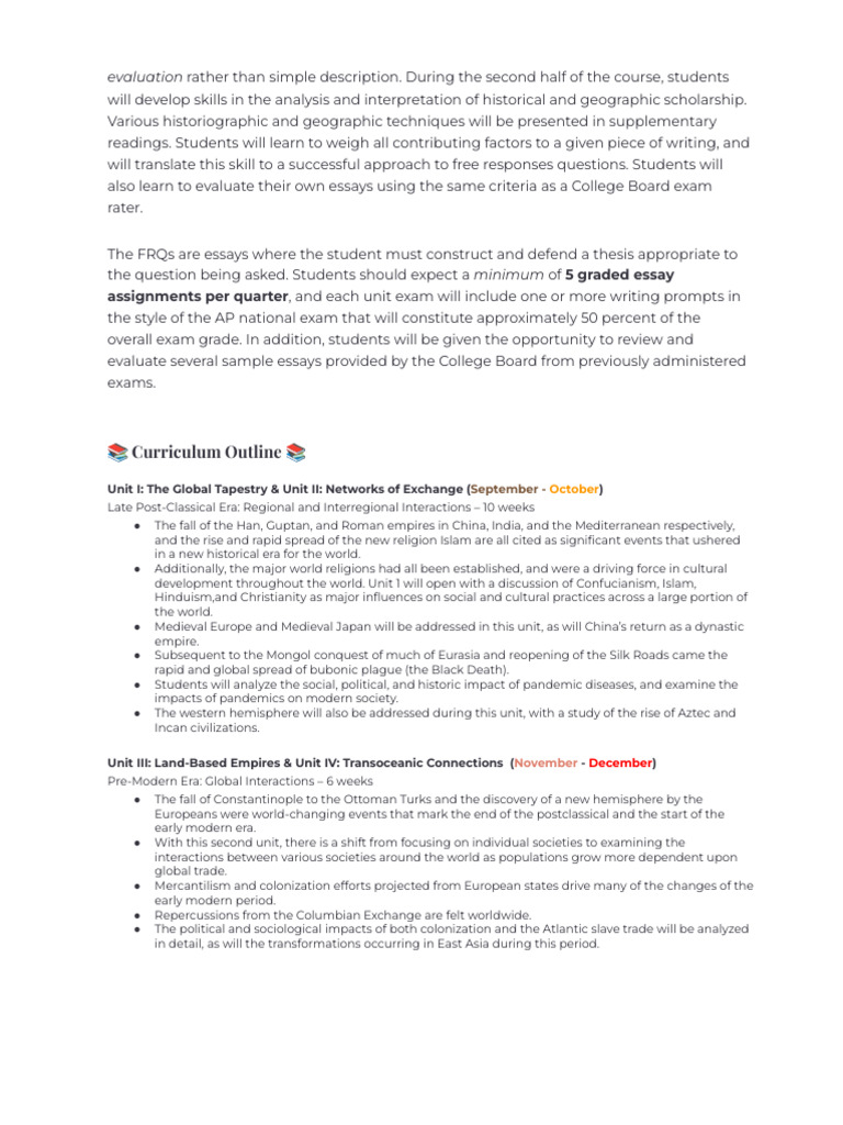 AP World History Course Guide | PDF