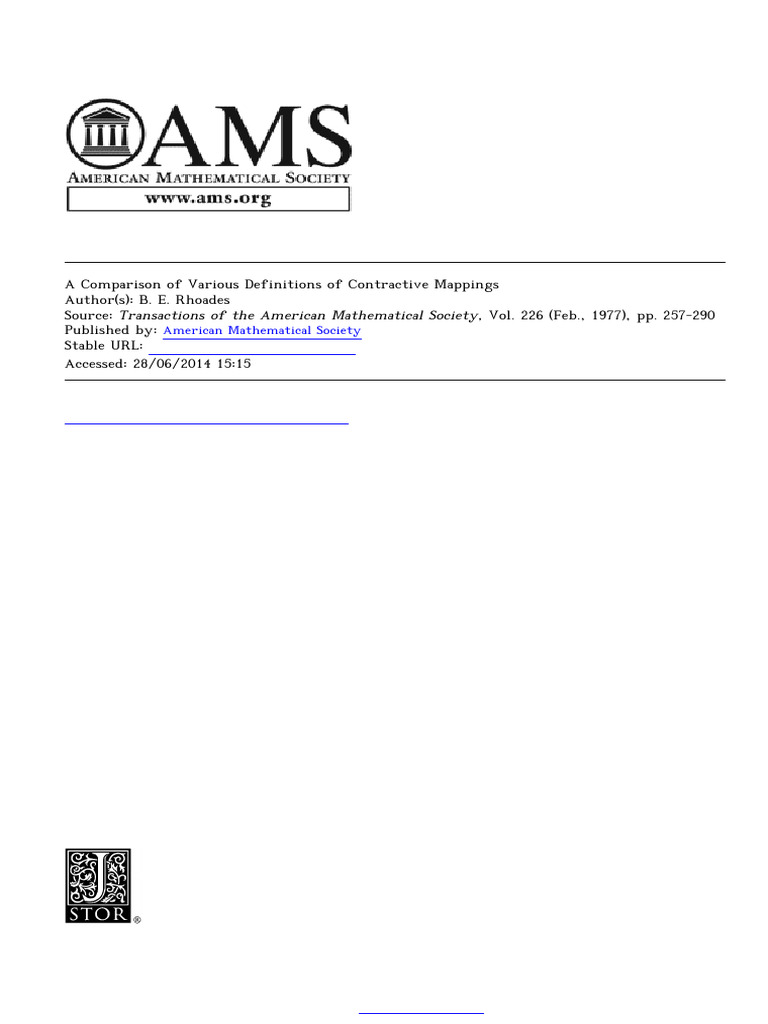 Contractive Mapping Definitions | PDF | Metric Space | Mathematical Objects