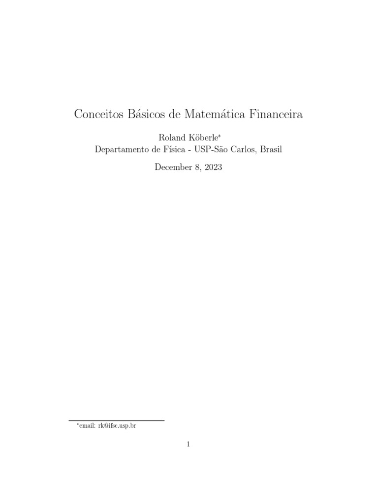 FinMath 00 | PDF | Modelo Black-Scholes | Juros