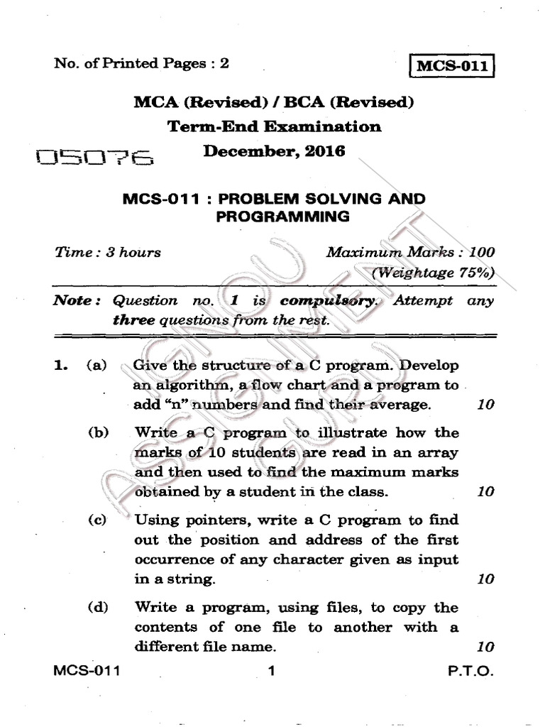 - MCS-011 D16 Compressed | PDF | String (Computer Science) | Software Development