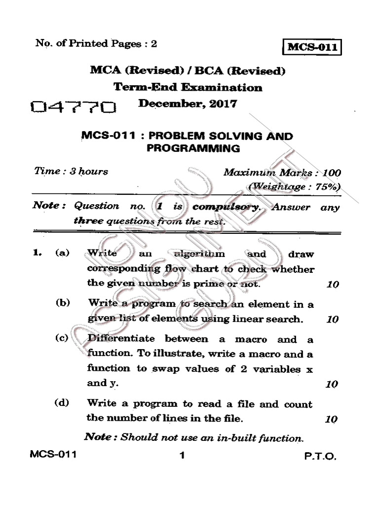 - MCS-011 Optimize Compressed | PDF | Computer Program | Programming