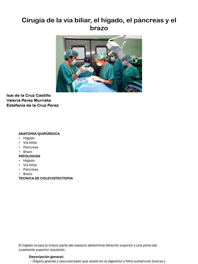 Cirugía Hepatobiliar y Pancreática | PDF | Hígado | Bilis
