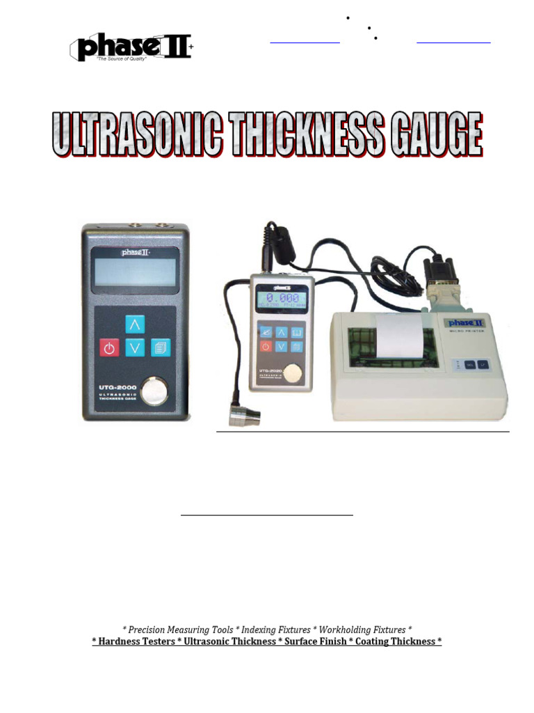utg-2000 manual-RVD | PDF | Ultrasound | Calibration