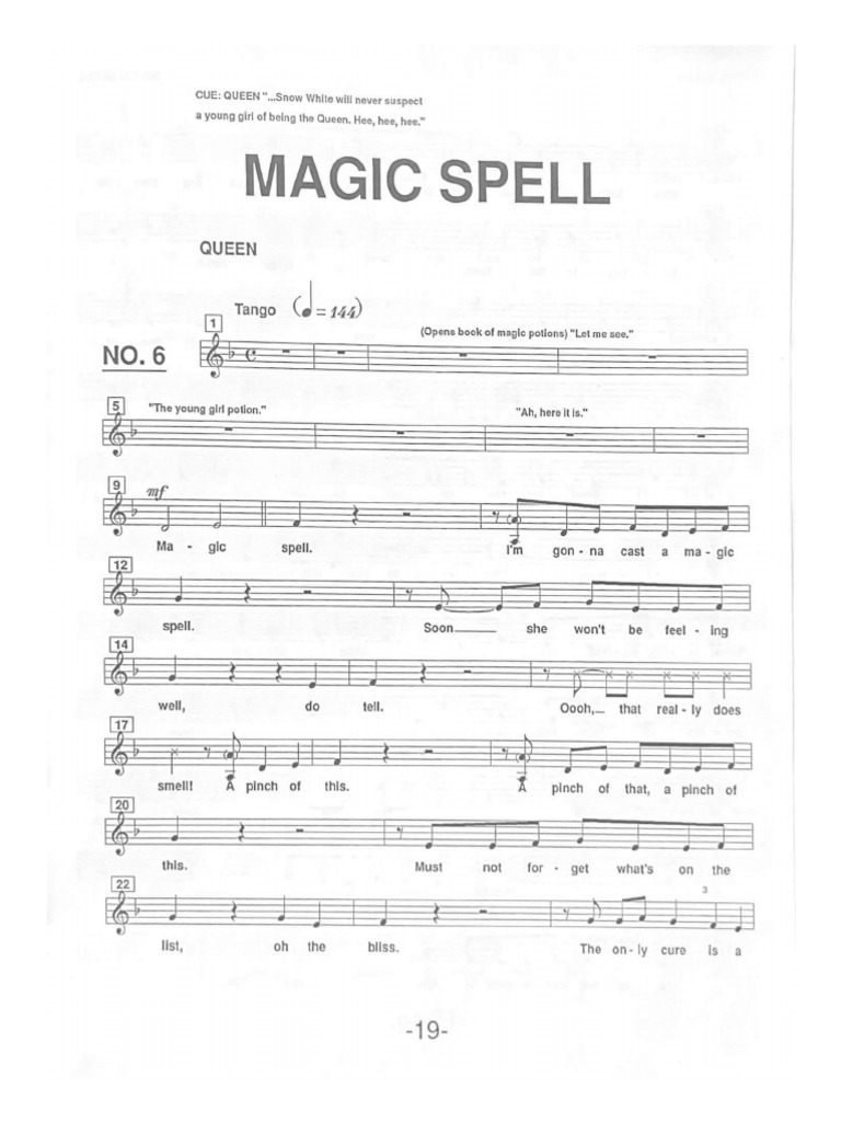 6. Snow White Magic Spell Sheet Music | PDF